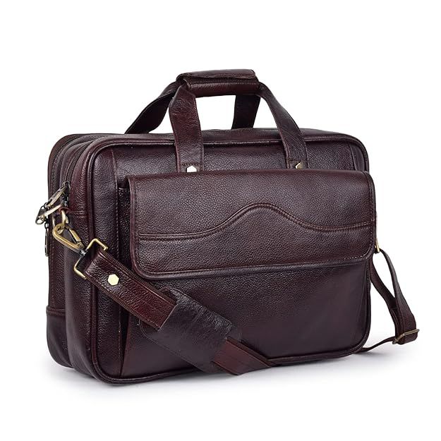 Professional Leather Messenger Bag & Business Travel Office Laptop Bag ...